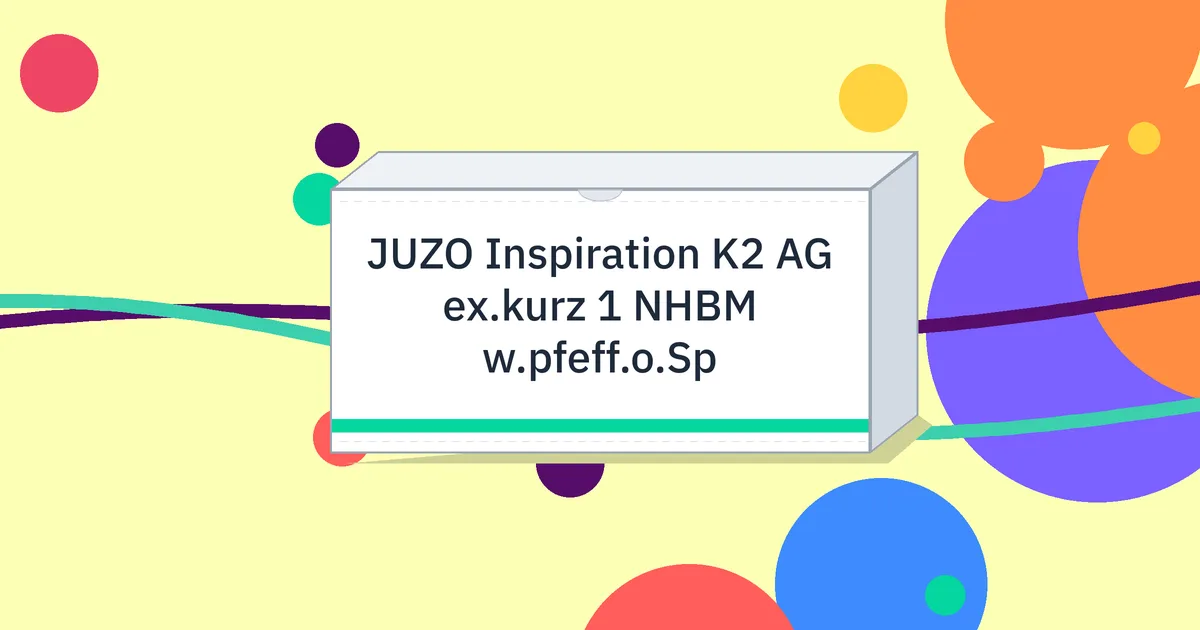 Symbolbild: Packung mit der Aufschrift JUZO Inspiration K2 AG ex.kurz 1 NHBM w.pfeff.o.Sp (PZN 14961677) – Verfügbarkeit und Bezug in Apotheken in Frankfurt am Main