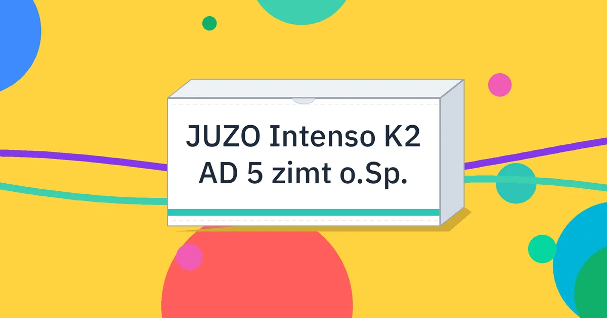 Symbolbild: Packung mit der Aufschrift JUZO Intenso K2 AD 5 zimt o.Sp. (PZN 18616807) – Verfügbarkeit und Bezug in Apotheken in Frankfurt am Main