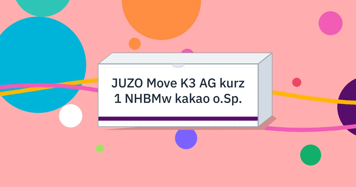 Symbolbild: Packung mit der Aufschrift JUZO Move K3 AG kurz 1 NHBMw kakao o.Sp. (PZN 18592857) – Verfügbarkeit und Bezug in Apotheken in Frankfurt am Main