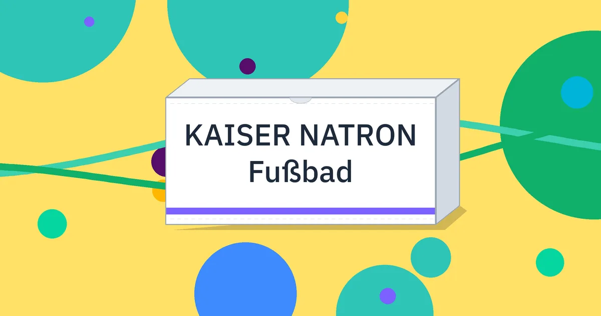 Symbolbild: Packung mit der Aufschrift KAISER NATRON Fußbad (PZN 00451257) – Verfügbarkeit und Bezug in Apotheken in Frankfurt am Main