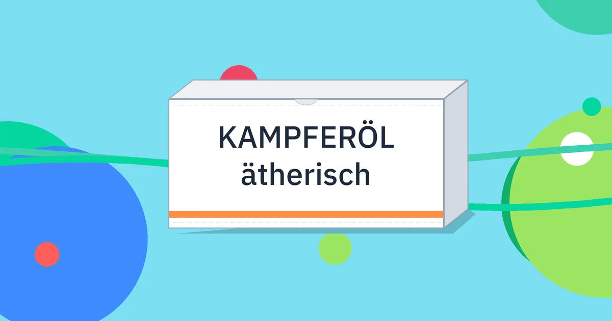 Symbolbild: Packung mit der Aufschrift KAMPFERÖL ätherisch (PZN 01221482) – Verfügbarkeit und Bezug in Apotheken in Frankfurt am Main