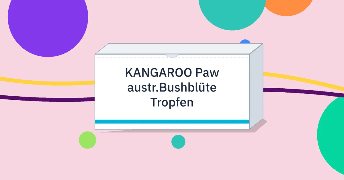 Symbolbild: Packung mit der Aufschrift KANGAROO Paw austr.Bushblüte Tropfen (PZN 06126601) – Verfügbarkeit und Bezug in Apotheken in Frankfurt am Main