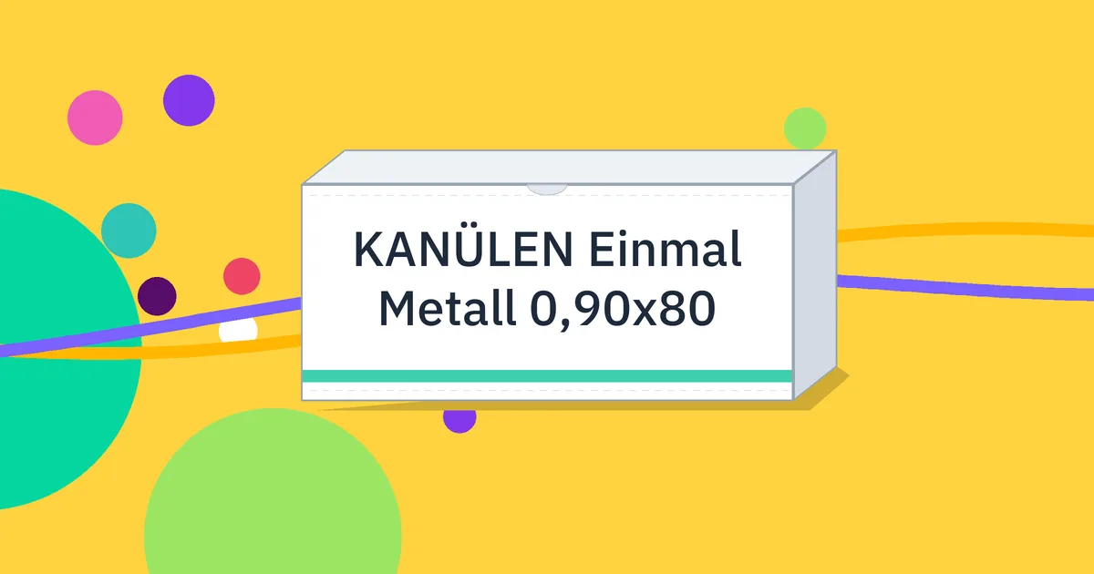 Symbolbild: Packung mit der Aufschrift KANÜLEN Einmal Metall 0,90x80 (PZN 01964935) – Verfügbarkeit und Bezug in Apotheken in Frankfurt am Main
