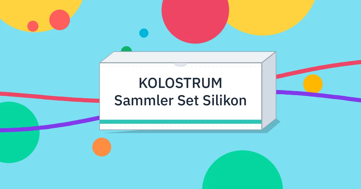 Symbolbild: Packung mit der Aufschrift KOLOSTRUM Sammler Set Silikon (PZN 19628698) – Verfügbarkeit und Bezug in Apotheken in Frankfurt am Main