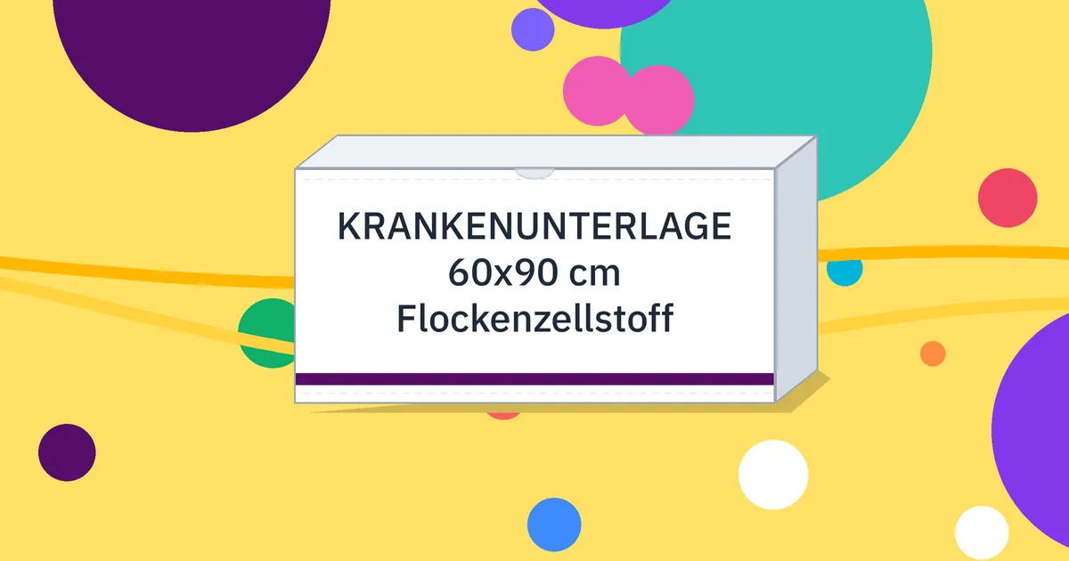 Symbolbild: Packung mit der Aufschrift KRANKENUNTERLAGE 60x90 cm Flockenzellstoff (PZN 07005466) – Verfügbarkeit und Bezug in Apotheken in Frankfurt am Main