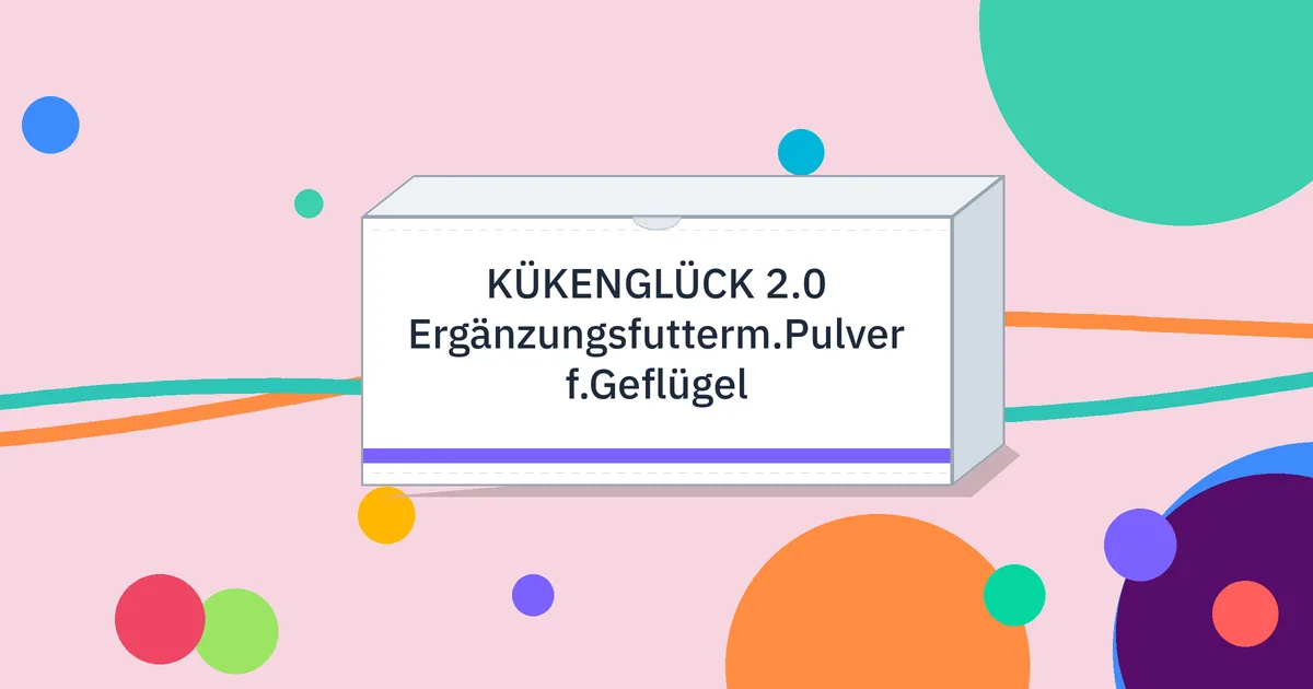 Symbolbild: Packung mit der Aufschrift KÜKENGLÜCK 2.0 Ergänzungsfutterm.Pulver f.Geflügel (PZN 15301902) – Verfügbarkeit und Bezug in Apotheken in Frankfurt am Main