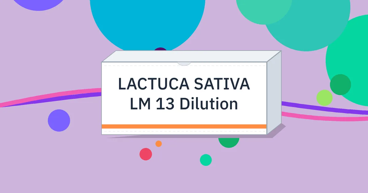 Symbolbild: Packung mit der Aufschrift LACTUCA SATIVA LM 13 Dilution (PZN 13521290) – Verfügbarkeit und Bezug in Apotheken in Frankfurt am Main