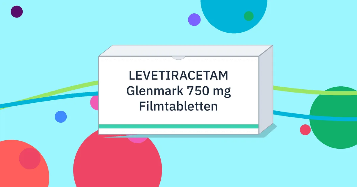 Symbolbild: Packung mit der Aufschrift LEVETIRACETAM Glenmark 750 mg Filmtabletten (PZN 11323700) – Verfügbarkeit und Bezug in Apotheken in Frankfurt am Main
