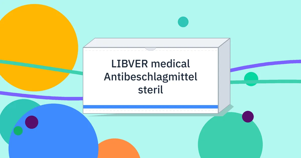Symbolbild: Packung mit der Aufschrift LIBVER medical Antibeschlagmittel steril (PZN 19741503) – Verfügbarkeit und Bezug in Apotheken in Frankfurt am Main
