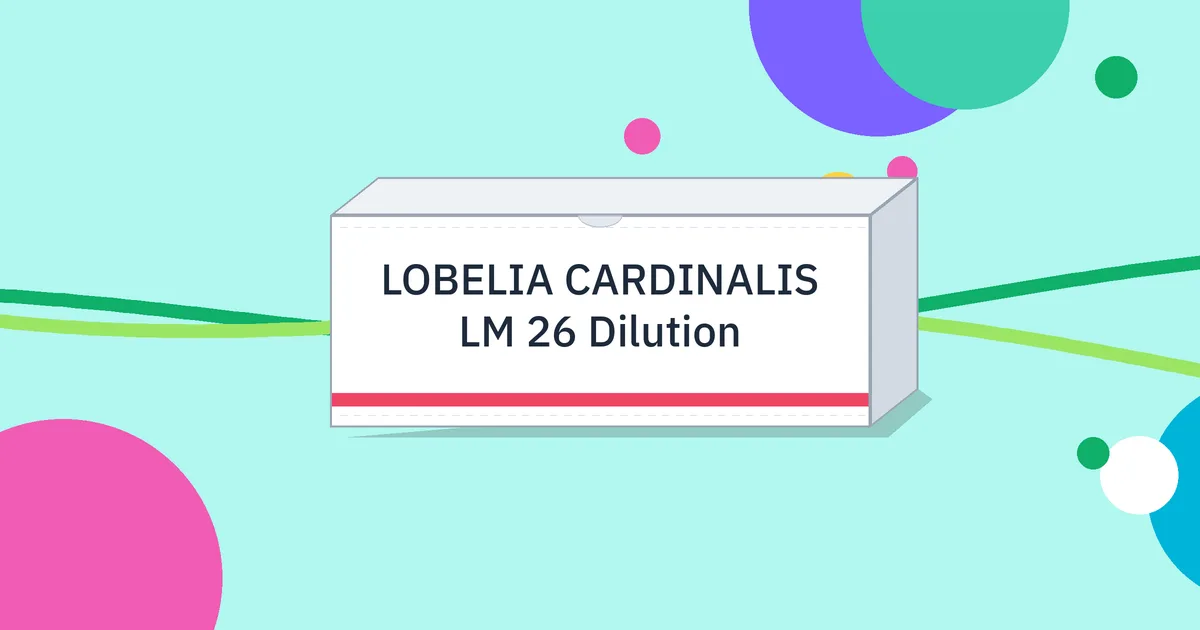 Symbolbild: Packung mit der Aufschrift LOBELIA CARDINALIS LM 26 Dilution (PZN 13533063) – Verfügbarkeit und Bezug in Apotheken in Frankfurt am Main