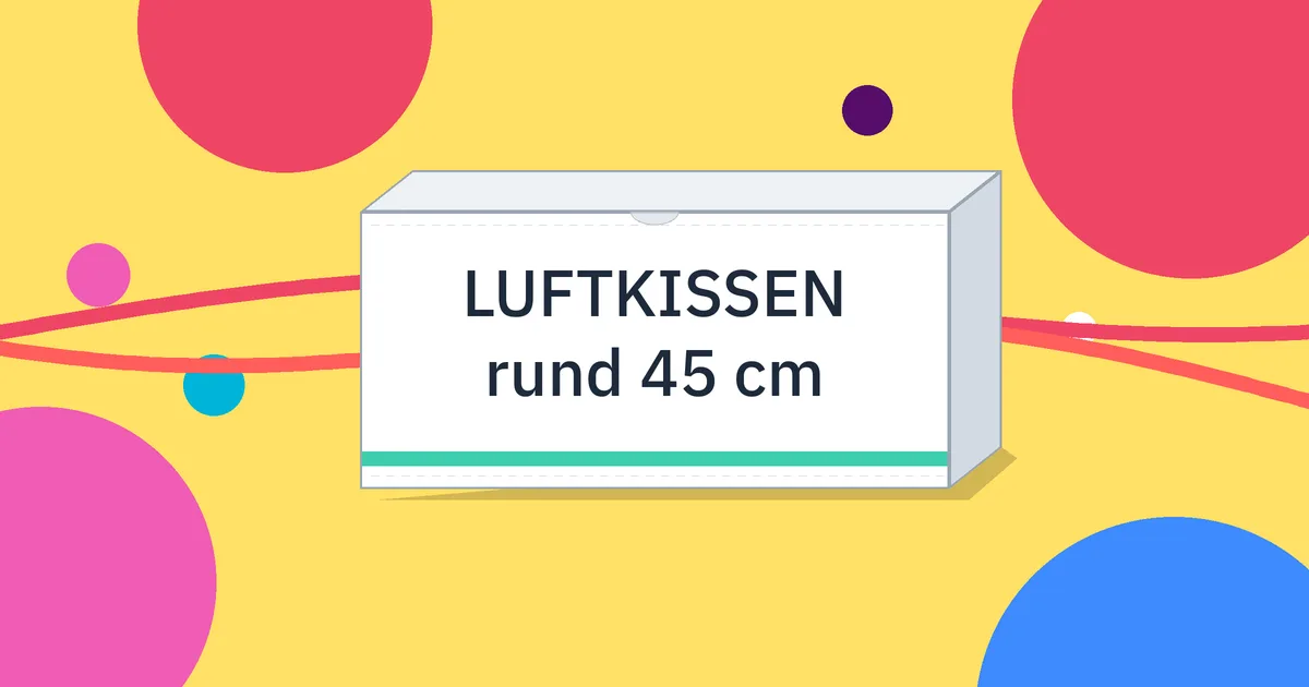 Symbolbild: Packung mit der Aufschrift LUFTKISSEN rund 45 cm (PZN 08517234) – Verfügbarkeit und Bezug in Apotheken in Frankfurt am Main