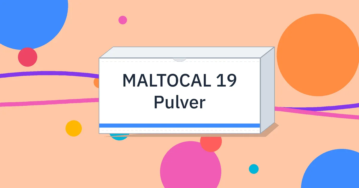 Symbolbild: Packung mit der Aufschrift MALTOCAL 19 Pulver (PZN 00611198) – Verfügbarkeit und Bezug in Apotheken in Frankfurt am Main