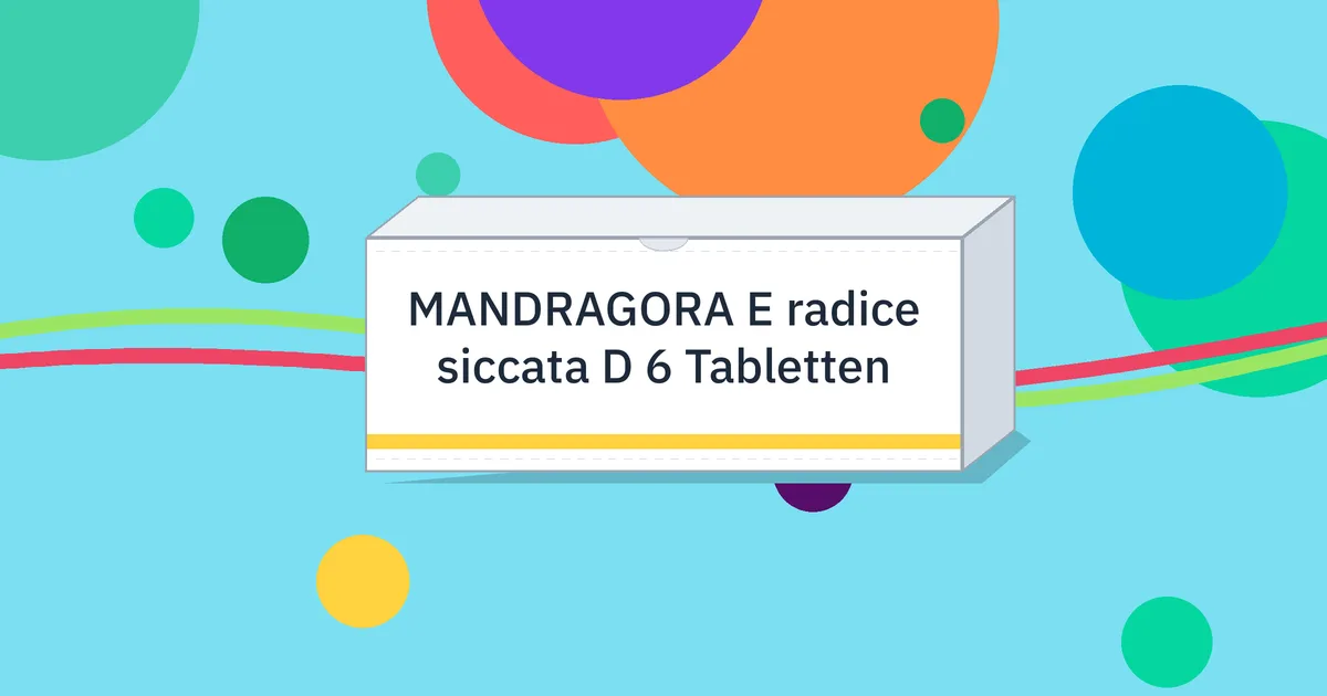 Symbolbild: Packung mit der Aufschrift MANDRAGORA E radice siccata D 6 Tabletten (PZN 02125088) – Verfügbarkeit und Bezug in Apotheken in Frankfurt am Main