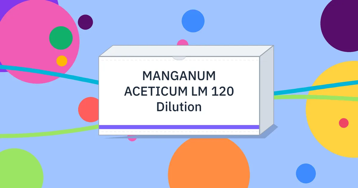 Symbolbild: Packung mit der Aufschrift MANGANUM ACETICUM LM 120 Dilution (PZN 12942670) – Verfügbarkeit und Bezug in Apotheken in Frankfurt am Main
