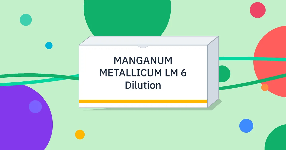 Symbolbild: Packung mit der Aufschrift MANGANUM METALLICUM LM 6 Dilution (PZN 02602795) – Verfügbarkeit und Bezug in Apotheken in Frankfurt am Main