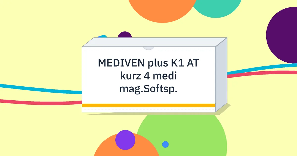 Symbolbild: Packung mit der Aufschrift MEDIVEN plus K1 AT kurz 4 medi mag.Softsp. (PZN 15026962) – Verfügbarkeit und Bezug in Apotheken in Frankfurt am Main