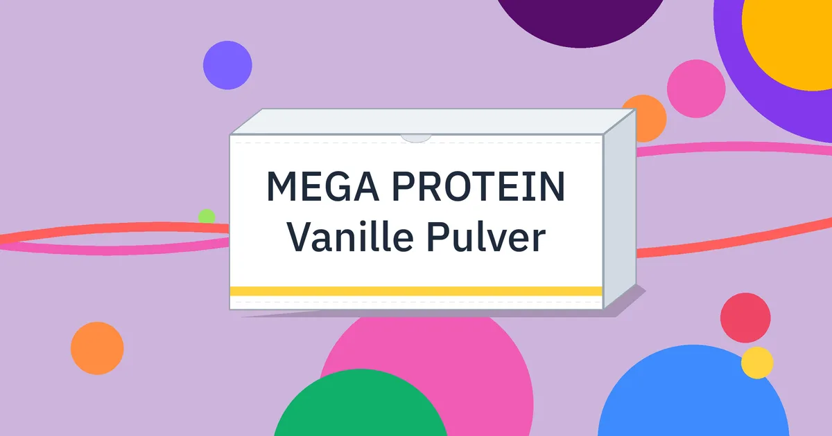 Symbolbild: Packung mit der Aufschrift MEGA PROTEIN Vanille Pulver (PZN 10533803) – Verfügbarkeit und Bezug in Apotheken in Frankfurt am Main