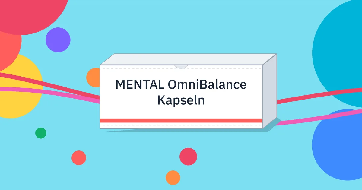 Symbolbild: Packung mit der Aufschrift MENTAL OmniBalance Kapseln (PZN 19100402) – Verfügbarkeit und Bezug in Apotheken in Frankfurt am Main