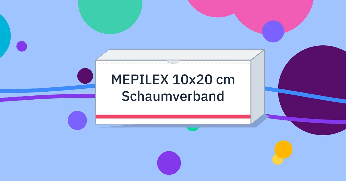 Symbolbild: Packung mit der Aufschrift MEPILEX 10x20 cm Schaumverband (PZN 12774161) – Verfügbarkeit und Bezug in Apotheken in Frankfurt am Main