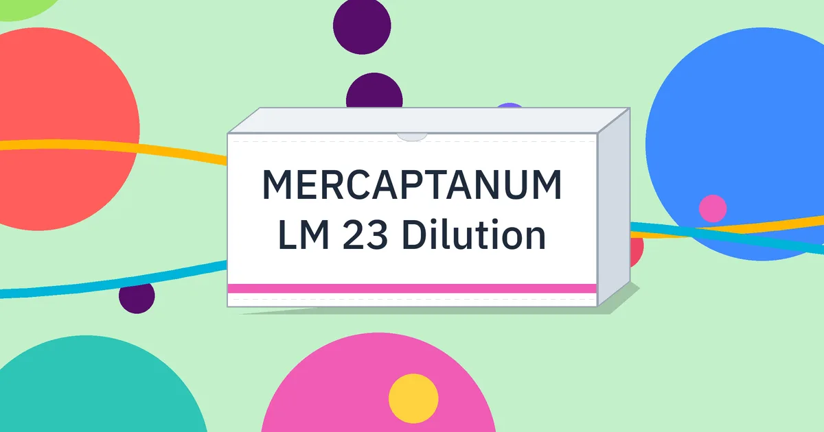 Symbolbild: Packung mit der Aufschrift MERCAPTANUM LM 23 Dilution (PZN 13605762) – Verfügbarkeit und Bezug in Apotheken in Frankfurt am Main