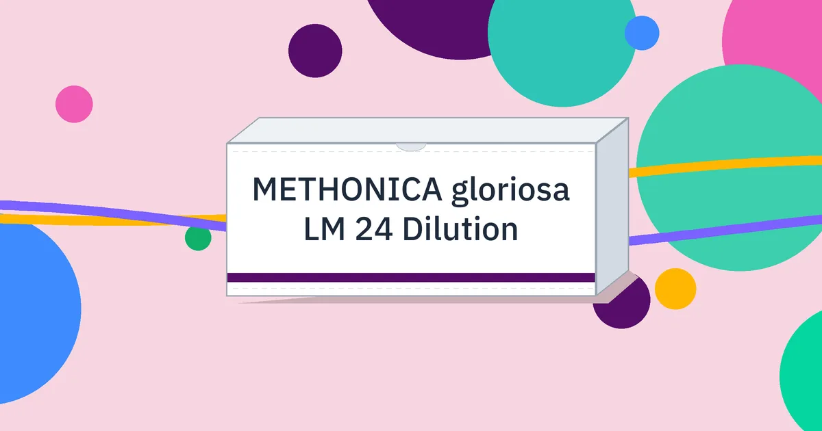 Symbolbild: Packung mit der Aufschrift METHONICA gloriosa LM 24 Dilution (PZN 13606709) – Verfügbarkeit und Bezug in Apotheken in Frankfurt am Main