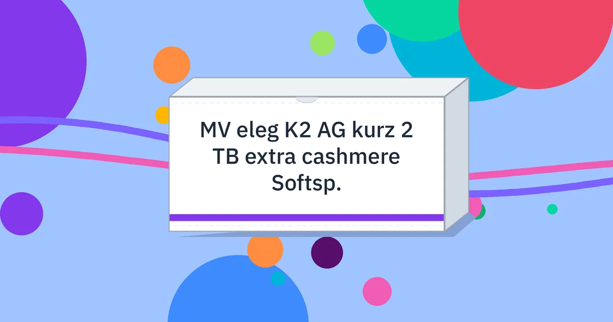 Symbolbild: Packung mit der Aufschrift MV eleg K2 AG kurz 2 TB extra cashmere Softsp. (PZN 14673694) – Verfügbarkeit und Bezug in Apotheken in Frankfurt am Main
