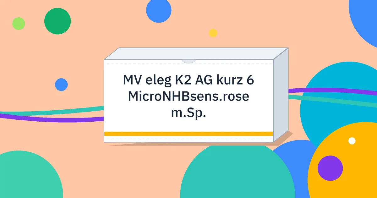 Symbolbild: Packung mit der Aufschrift MV eleg K2 AG kurz 6 MicroNHBsens.rose m.Sp. (PZN 15709649) – Verfügbarkeit und Bezug in Apotheken in Frankfurt am Main