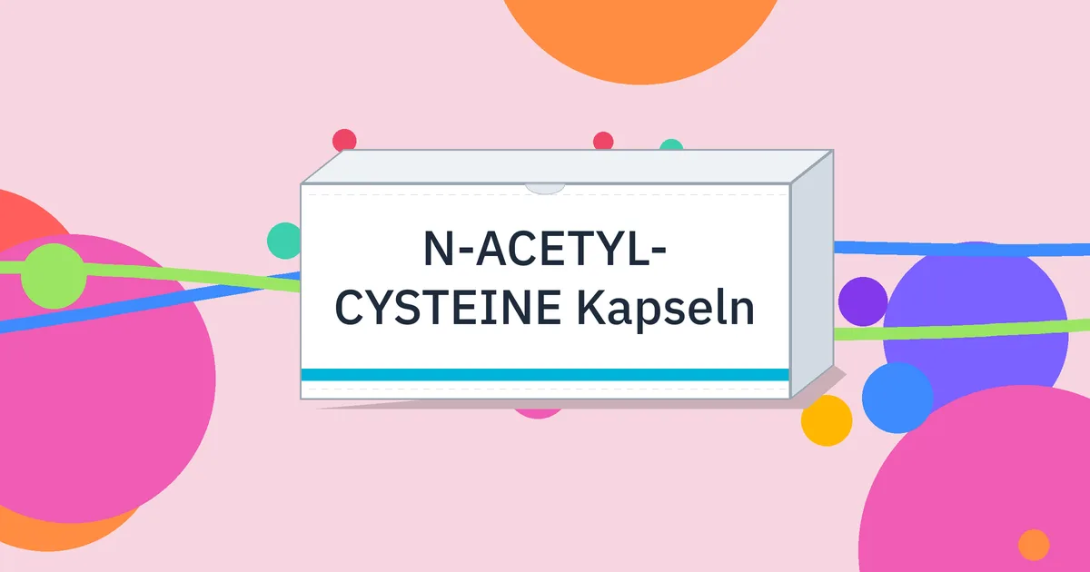 Symbolbild: Packung mit der Aufschrift N-ACETYL-CYSTEINE Kapseln (PZN 18709555) – Verfügbarkeit und Bezug in Apotheken in Frankfurt am Main