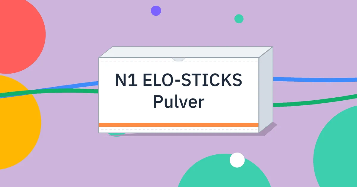 Symbolbild: Packung mit der Aufschrift N1 ELO-STICKS Pulver (PZN 18431901) – Verfügbarkeit und Bezug in Apotheken in Frankfurt am Main