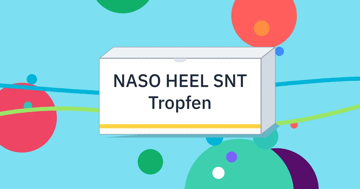 Symbolbild: Packung mit der Aufschrift NASO HEEL SNT Tropfen (PZN 02740600) – Verfügbarkeit und Bezug in Apotheken in Frankfurt am Main
