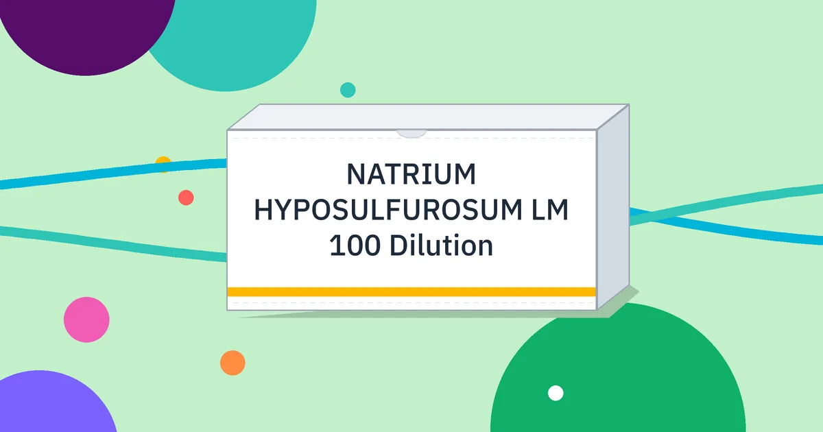 Symbolbild: Packung mit der Aufschrift NATRIUM HYPOSULFUROSUM LM 100 Dilution (PZN 12964163) – Verfügbarkeit und Bezug in Apotheken in Frankfurt am Main