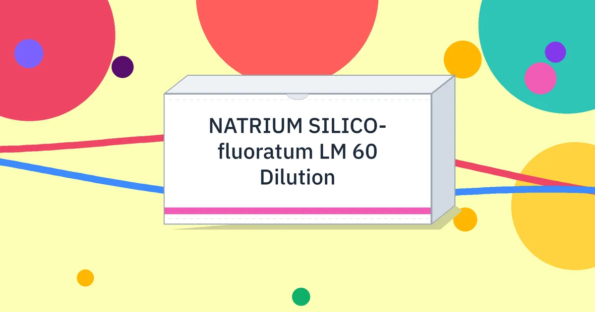 Symbolbild: Packung mit der Aufschrift NATRIUM SILICO-fluoratum LM 60 Dilution (PZN 13617512) – Verfügbarkeit und Bezug in Apotheken in Frankfurt am Main