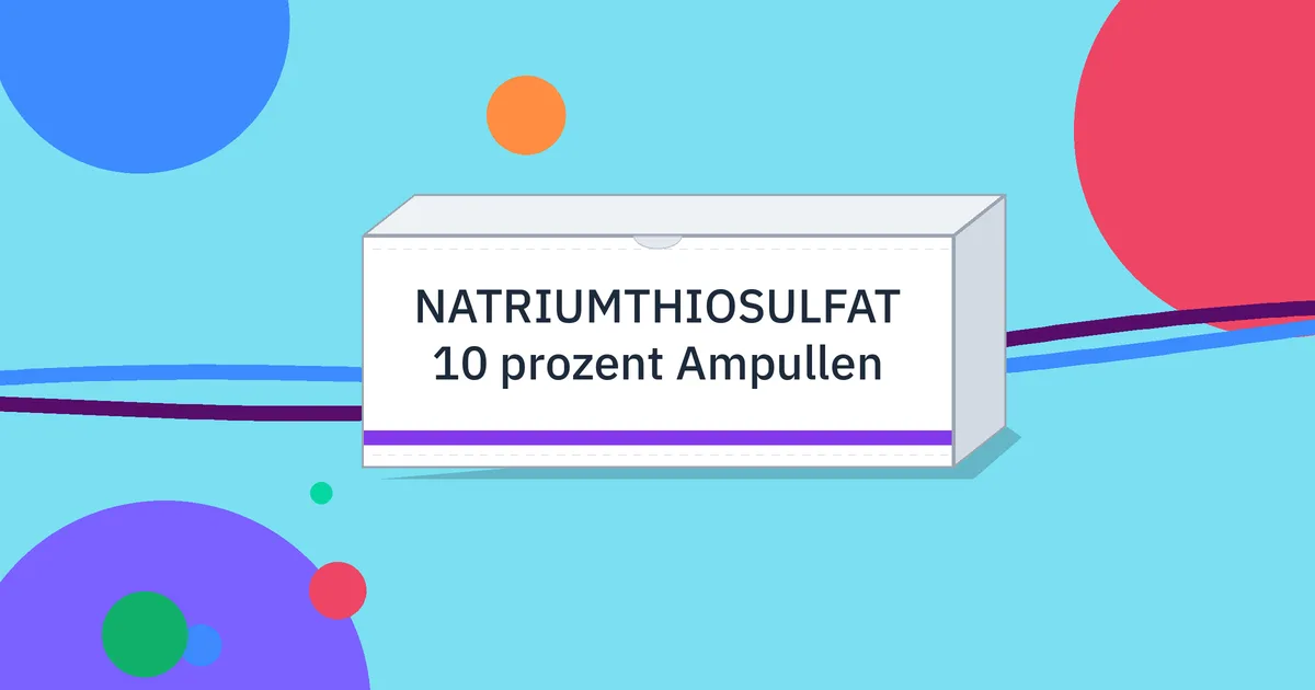 Symbolbild: Packung mit der Aufschrift NATRIUMTHIOSULFAT 10 prozent Ampullen (PZN 01864949) – Verfügbarkeit und Bezug in Apotheken in Frankfurt am Main
