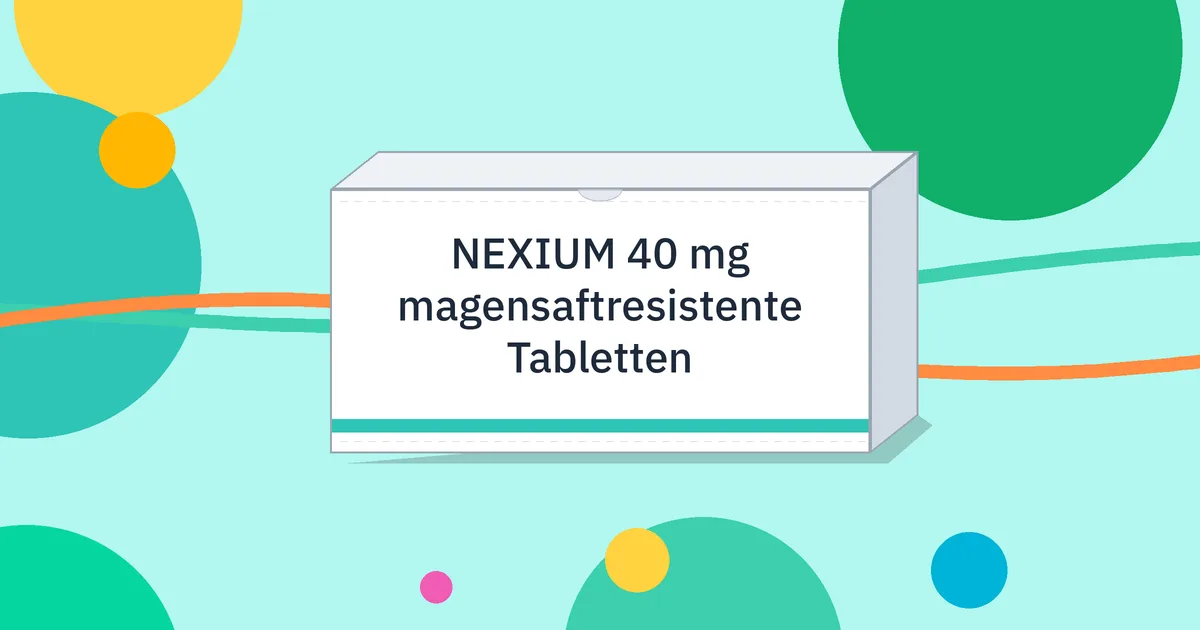 Symbolbild: Packung mit der Aufschrift NEXIUM 40 mg magensaftresistente Tabletten (PZN 14211864) – Verfügbarkeit und Bezug in Apotheken in Frankfurt am Main