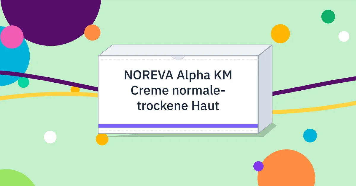 Symbolbild: Packung mit der Aufschrift NOREVA Alpha KM Creme normale-trockene Haut (PZN 15373155) – Verfügbarkeit und Bezug in Apotheken in Frankfurt am Main