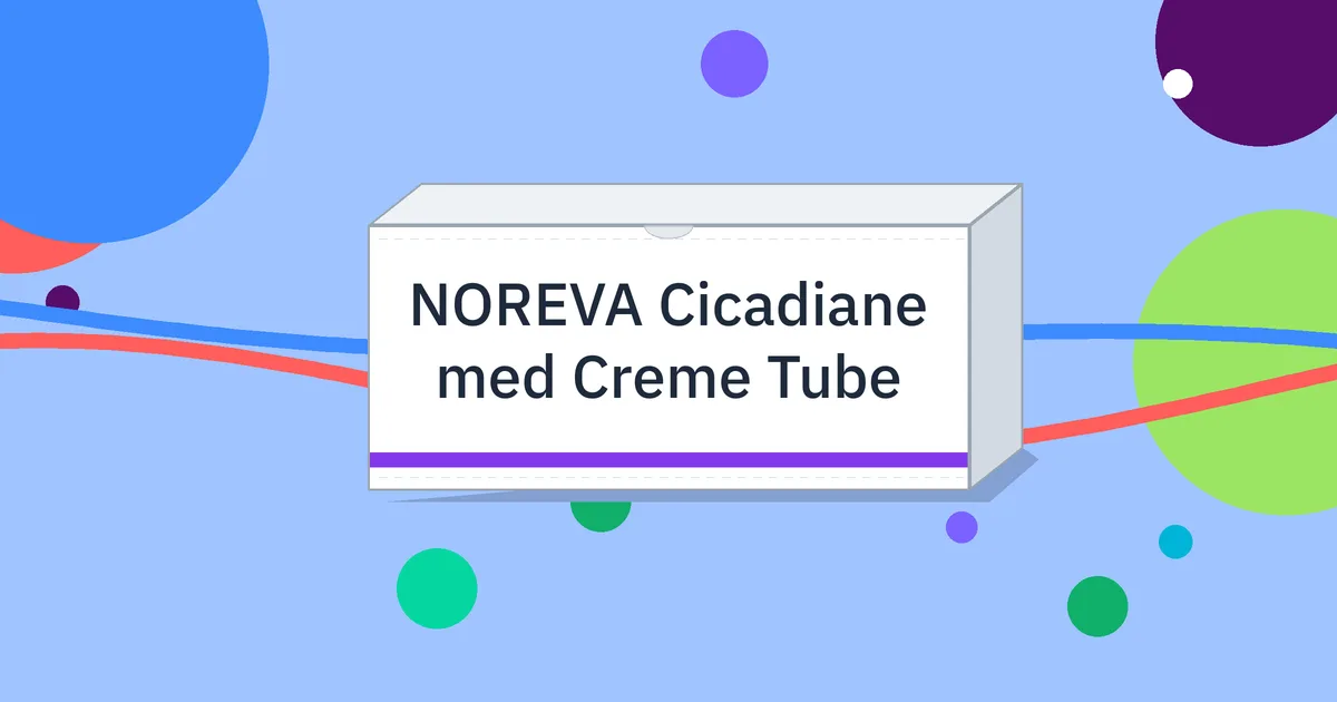 Symbolbild: Packung mit der Aufschrift NOREVA Cicadiane med Creme Tube (PZN 19961593) – Verfügbarkeit und Bezug in Apotheken in Frankfurt am Main