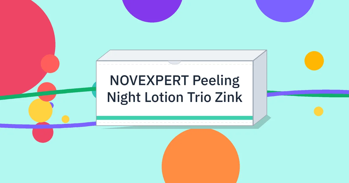 Symbolbild: Packung mit der Aufschrift NOVEXPERT Peeling Night Lotion Trio Zink (PZN 19147579) – Verfügbarkeit und Bezug in Apotheken in Frankfurt am Main