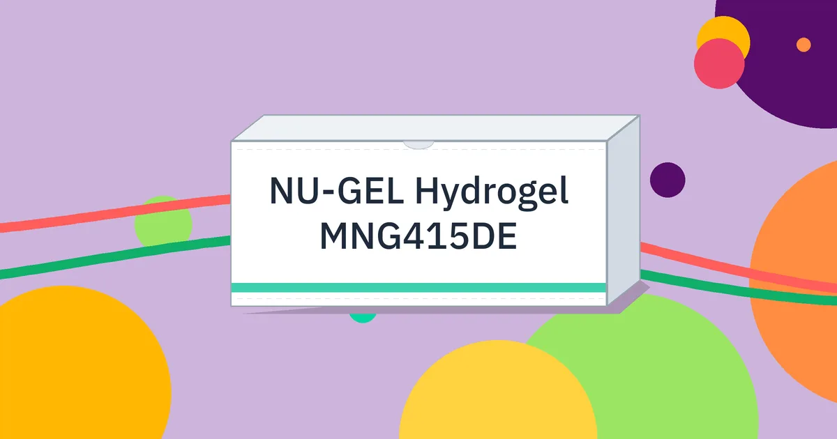 Symbolbild: Packung mit der Aufschrift NU-GEL Hydrogel MNG415DE (PZN 17155155) – Verfügbarkeit und Bezug in Apotheken in Frankfurt am Main