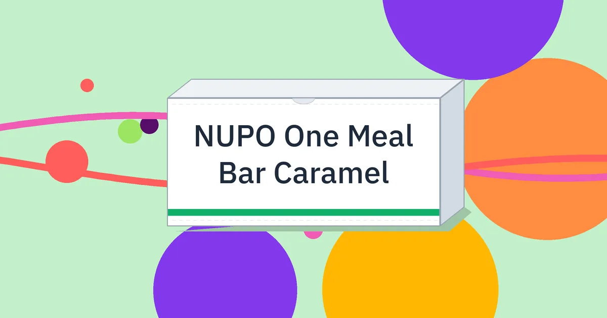 Symbolbild: Packung mit der Aufschrift NUPO One Meal Bar Caramel (PZN 20895200) – Verfügbarkeit und Bezug in Apotheken in Frankfurt am Main