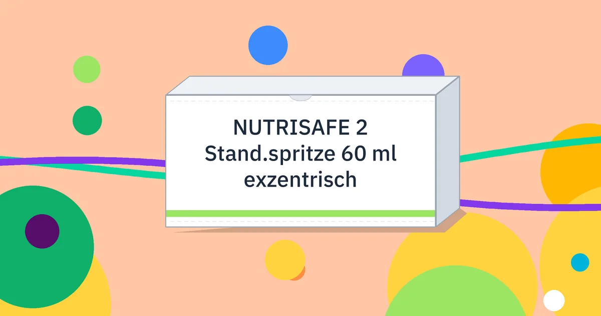 Symbolbild: Packung mit der Aufschrift NUTRISAFE 2 Stand.spritze 60 ml exzentrisch (PZN 09447079) – Verfügbarkeit und Bezug in Apotheken in Frankfurt am Main