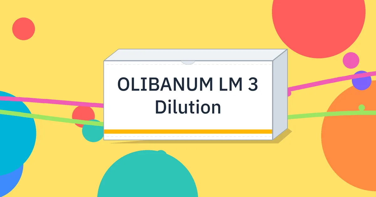 Symbolbild: Packung mit der Aufschrift OLIBANUM LM 3 Dilution (PZN 12971559) – Verfügbarkeit und Bezug in Apotheken in Frankfurt am Main