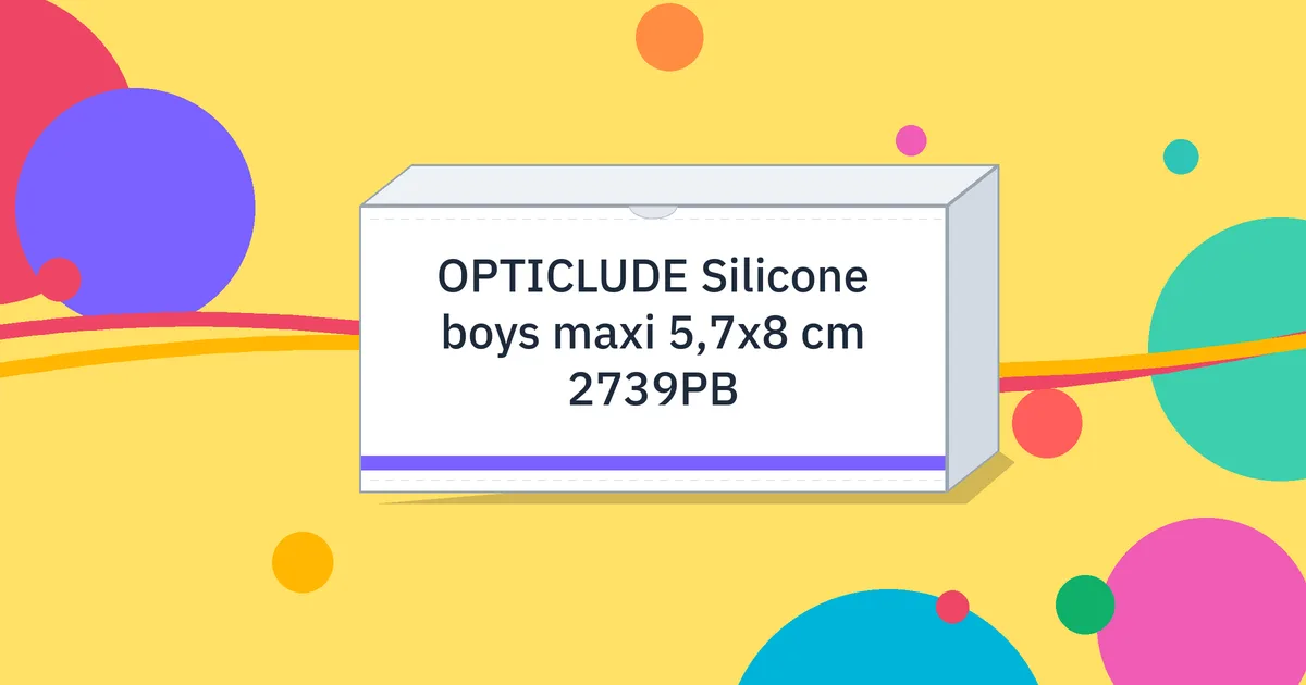 Symbolbild: Packung mit der Aufschrift OPTICLUDE Silicone boys maxi 5,7x8 cm 2739PB (PZN 14218085) – Verfügbarkeit und Bezug in Apotheken in Frankfurt am Main