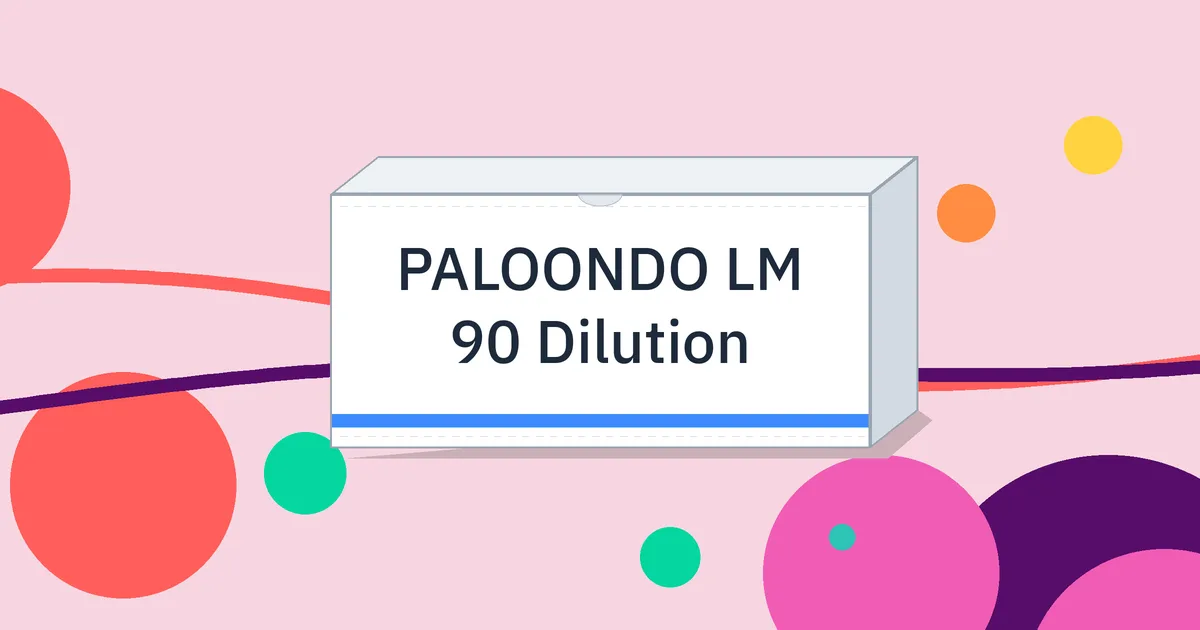 Symbolbild: Packung mit der Aufschrift PALOONDO LM 90 Dilution (PZN 13630613) – Verfügbarkeit und Bezug in Apotheken in Frankfurt am Main