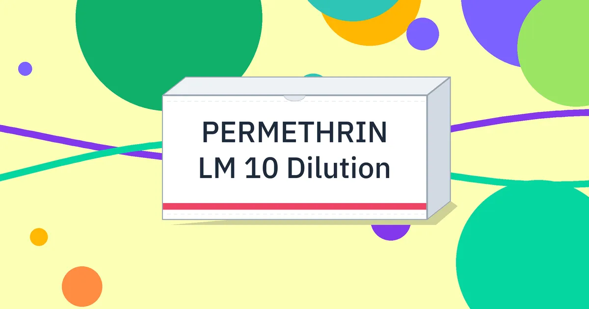 Symbolbild: Packung mit der Aufschrift PERMETHRIN LM 10 Dilution (PZN 13635556) – Verfügbarkeit und Bezug in Apotheken in Frankfurt am Main