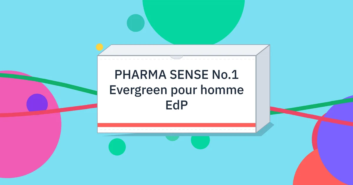 Symbolbild: Packung mit der Aufschrift PHARMA SENSE No.1 Evergreen pour homme EdP (PZN 20126944) – Verfügbarkeit und Bezug in Apotheken in Frankfurt am Main