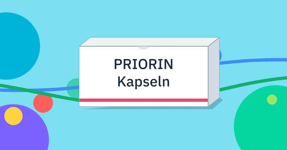 Symbolbild: Packung mit der Aufschrift PRIORIN Kapseln (PZN 15266092) – Verfügbarkeit und Bezug in Apotheken in Frankfurt am Main