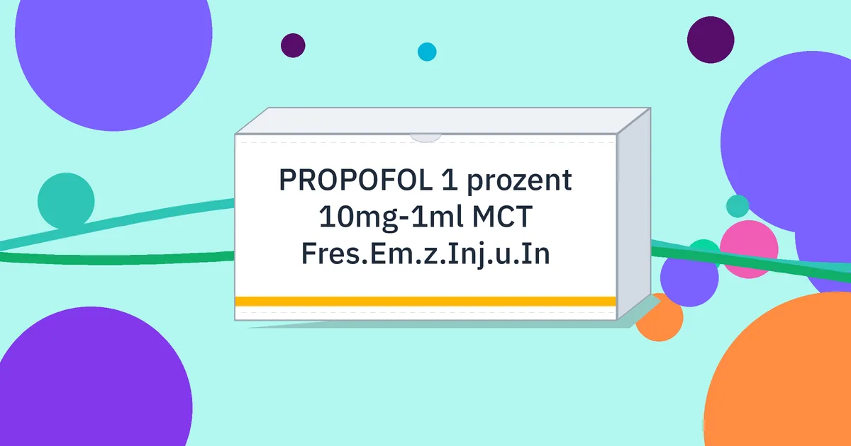 Symbolbild: Packung mit der Aufschrift PROPOFOL 1 prozent 10mg-1ml MCT Fres.Em.z.Inj.u.In (PZN 04352411) – Verfügbarkeit und Bezug in Apotheken in Frankfurt am Main