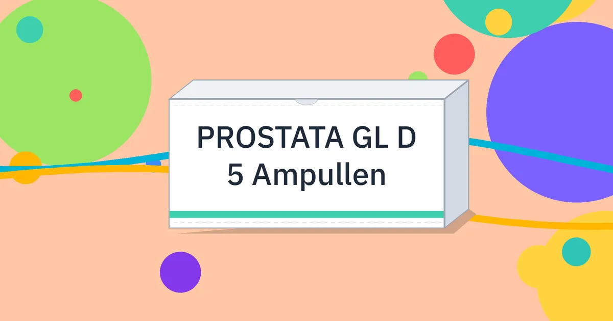 Symbolbild: Packung mit der Aufschrift PROSTATA GL D 5 Ampullen (PZN 03354483) – Verfügbarkeit und Bezug in Apotheken in Frankfurt am Main