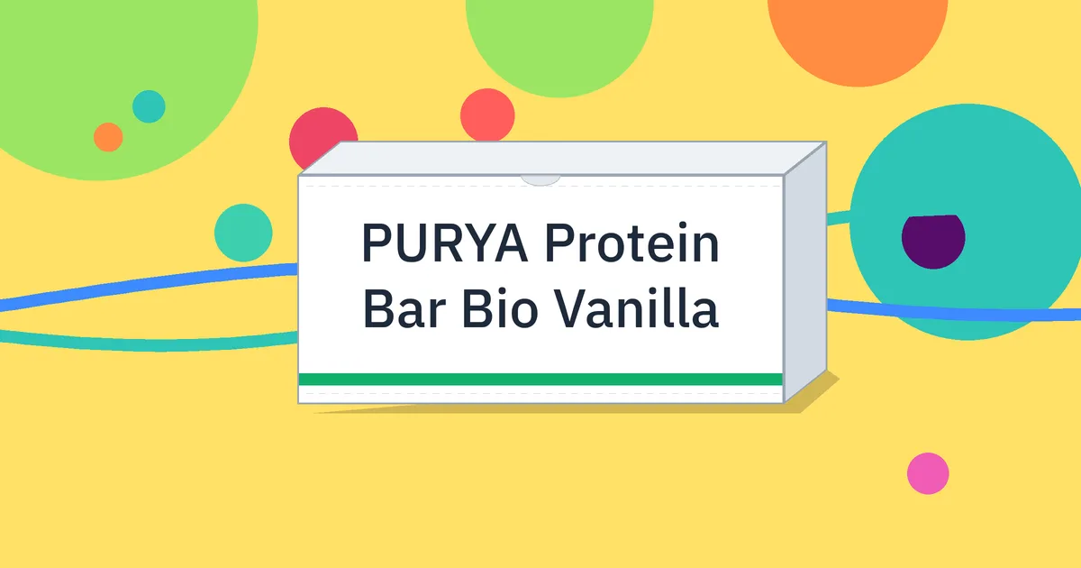 Symbolbild: Packung mit der Aufschrift PURYA Protein Bar Bio Vanilla (PZN 14277194) – Verfügbarkeit und Bezug in Apotheken in Frankfurt am Main