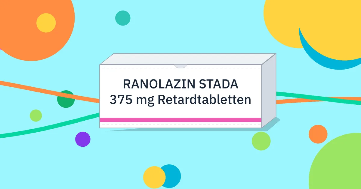 Symbolbild: Packung mit der Aufschrift RANOLAZIN STADA 375 mg Retardtabletten (PZN 18332866) – Verfügbarkeit und Bezug in Apotheken in Frankfurt am Main